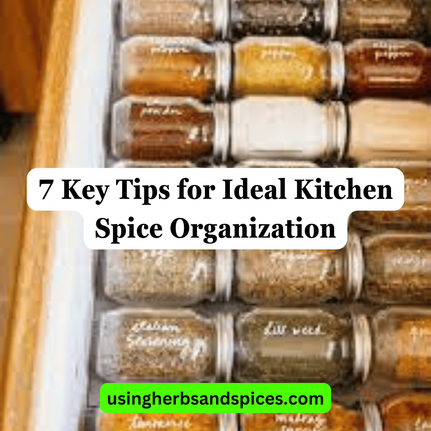 7 Key Tips for Ideal Kitchen Spice Organization - Using Herbs & Spices