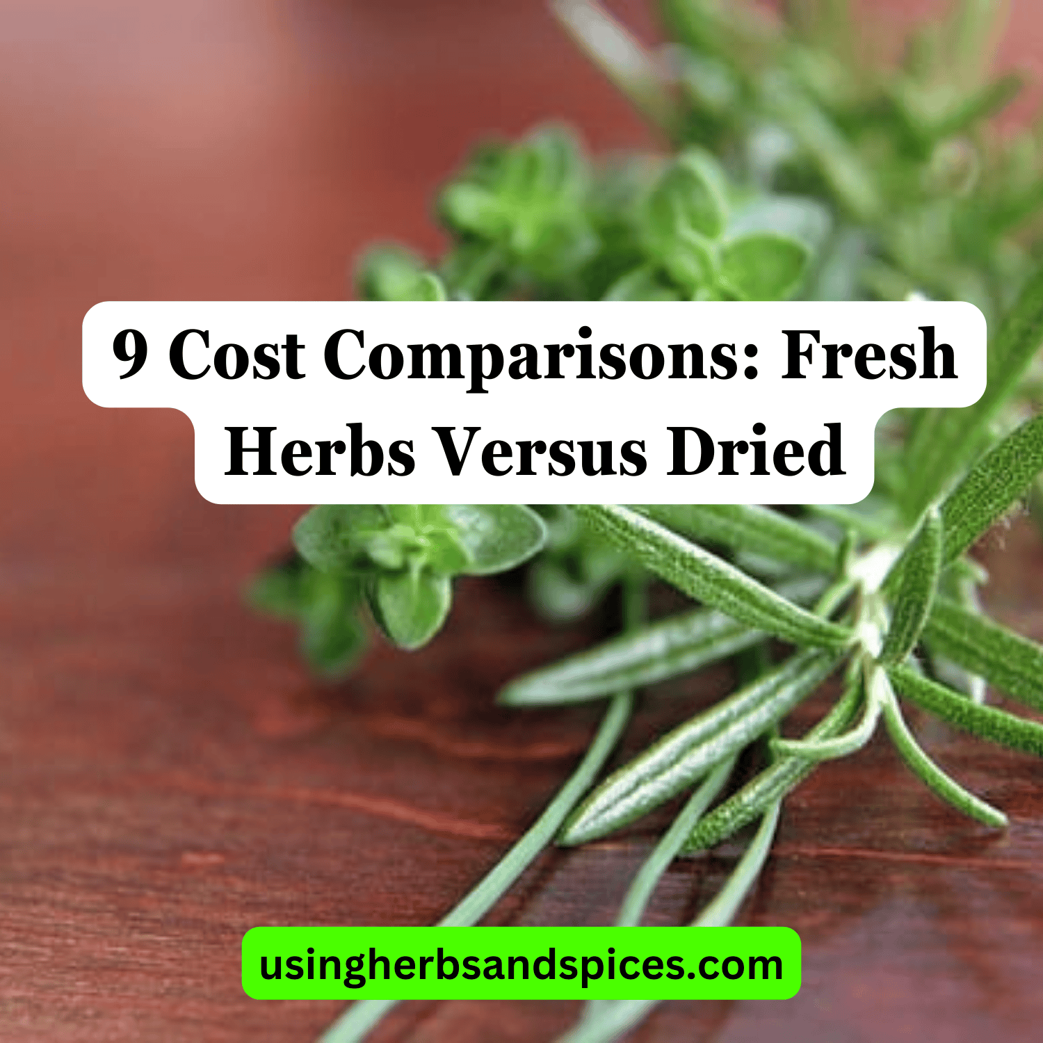 9 Cost Comparisons: Fresh Herbs Versus Dried - Using Herbs & Spices