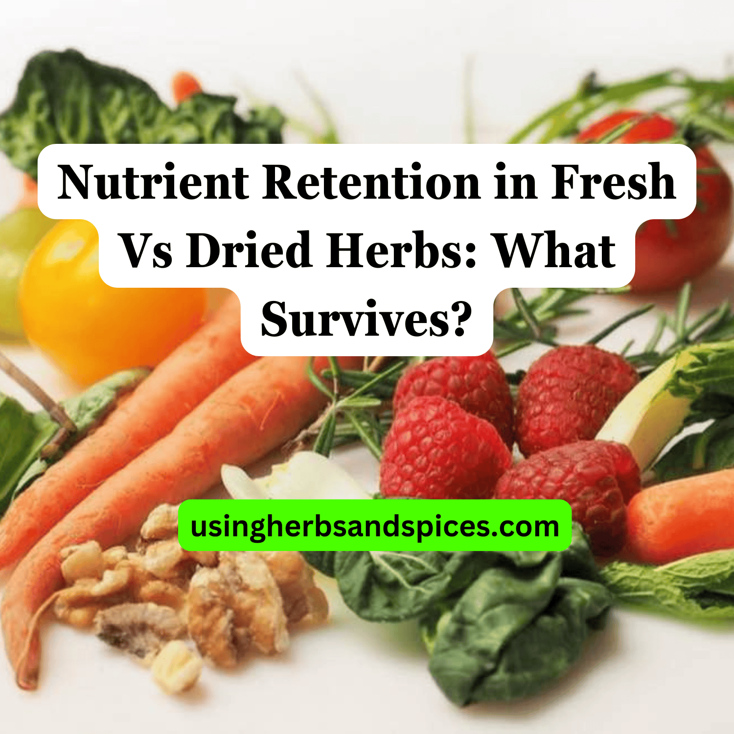 Nutrient Retention in Fresh Vs Dried Herbs: What Survives? - Using ...