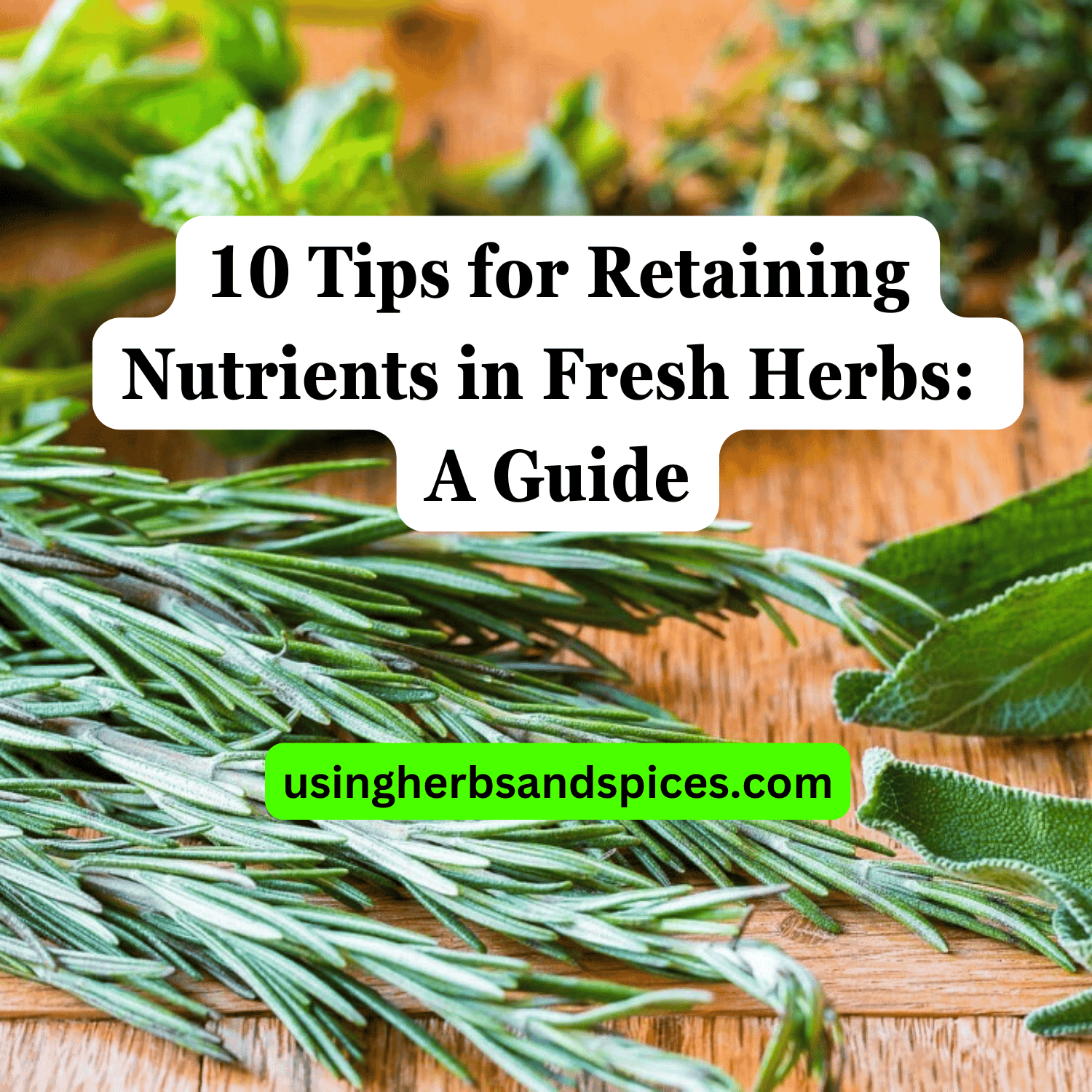 10 Tips for Retaining Nutrients in Fresh Herbs: A Guide - Using Herbs ...