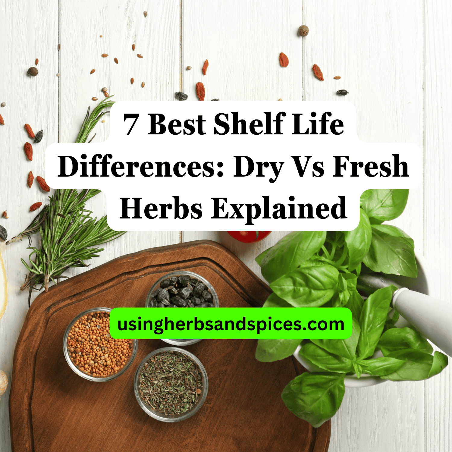 7 Best Shelf Life Differences: Dry Vs Fresh Herbs Explained - Using ...